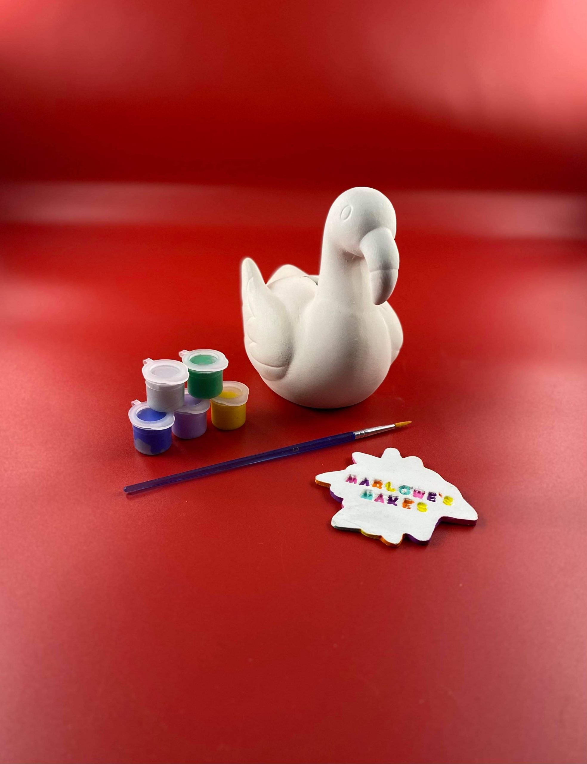 Flamingo Pottery Kit – Paint Your Own Ceramic – Marlowe's Mini Makers