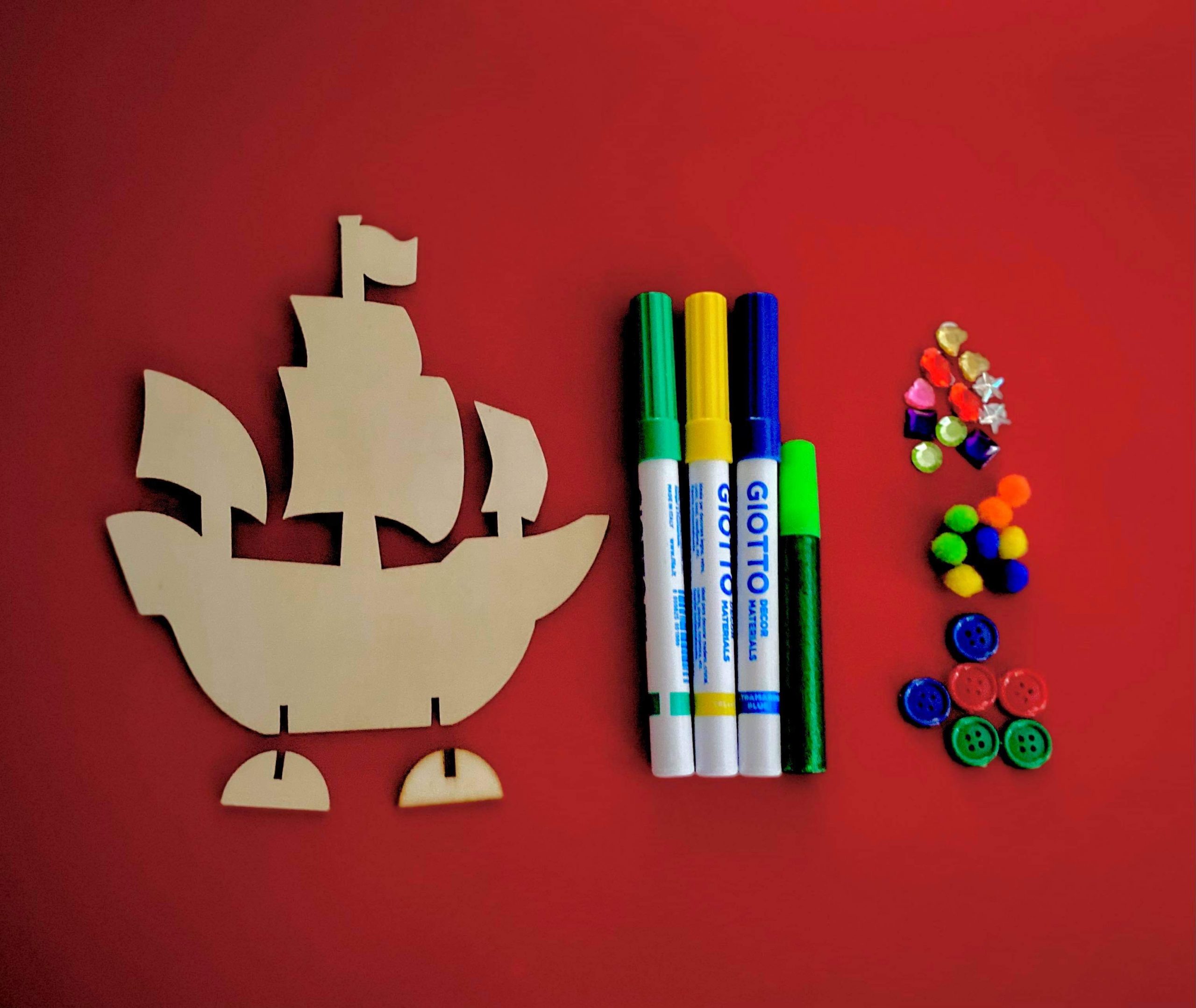 Make Your Own 3D Pirate Ship Craft Kit – Marlowe's Mini Makers