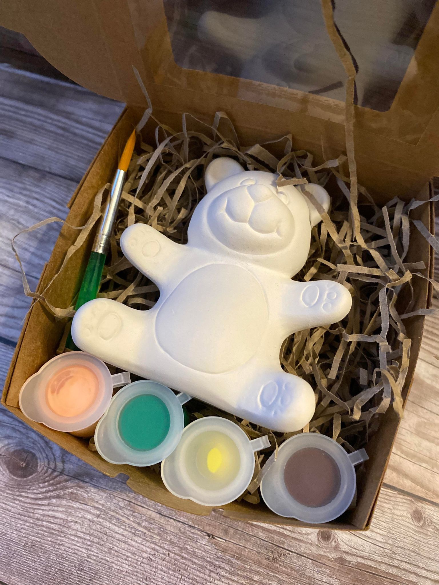 Cute Bear Pottery Kit – Paint Your Own Ceramic – Marlowe's Mini Makers
