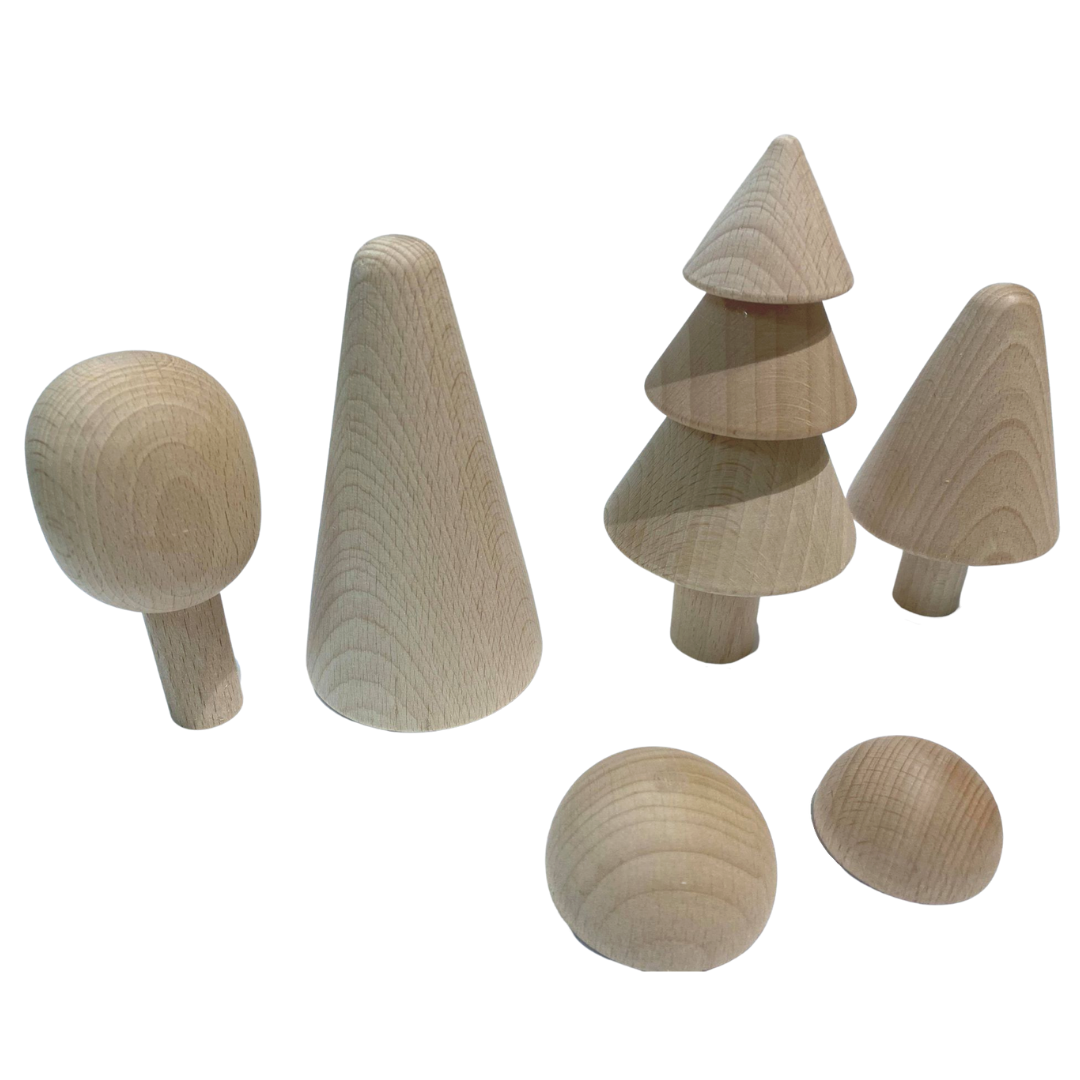 Wooden Jumbo Trees – Pk8 – EN71:1 – Marlowe's Mini Makers